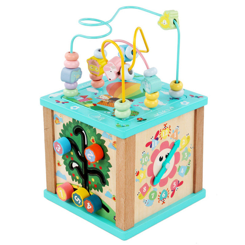 Wooden Bead Educational Toy - Fine Motor Skill Training Treasure Chest