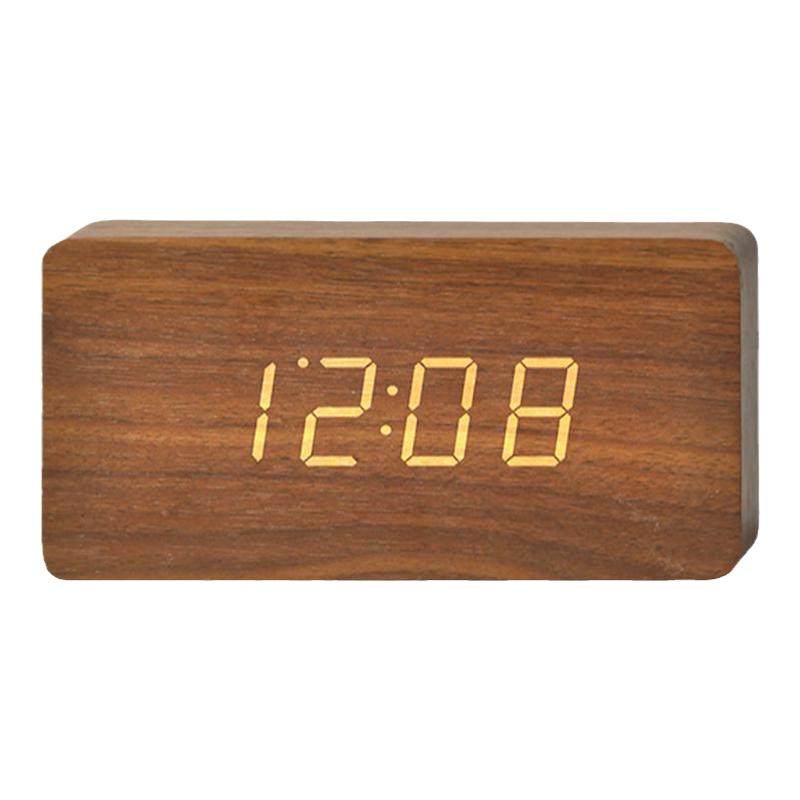 Despertador Digital Nitori - Veta de Madera, Diseño Moderno y Sencillo