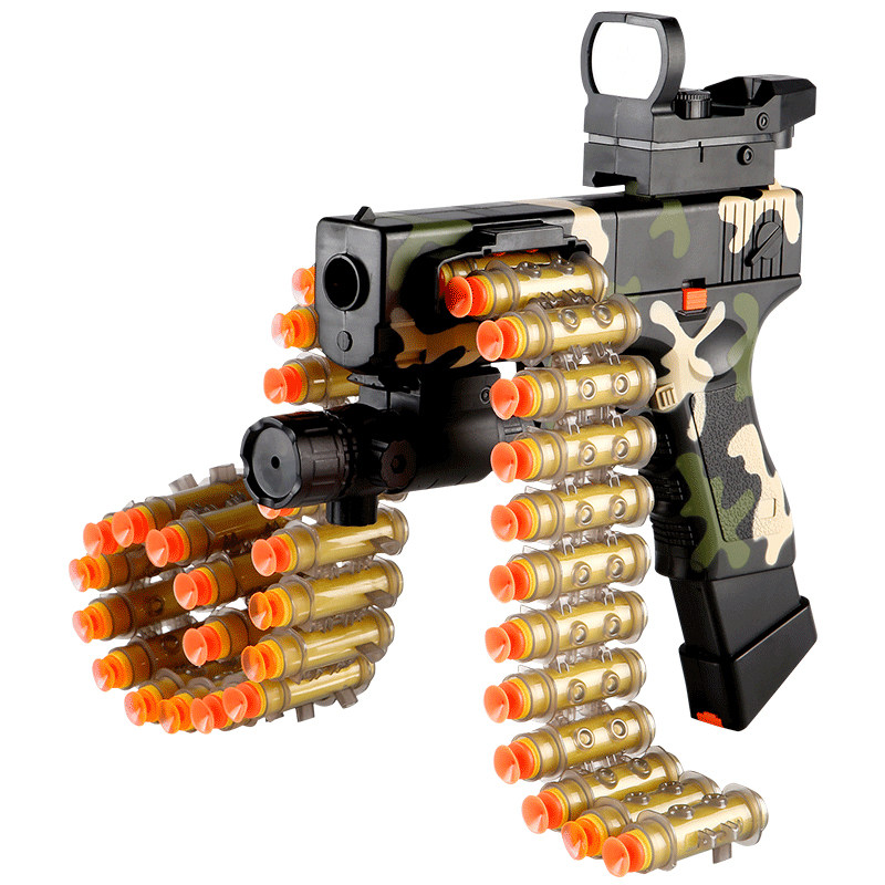 Electric Burst Glock Toy Pistol for Boys - Soft Bullet Gun with Gatling ...