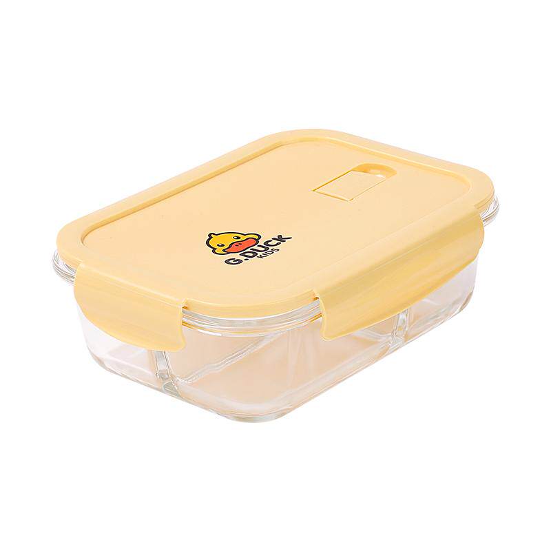 Yellow Duck Glass Lunch Box for Microwave Heating