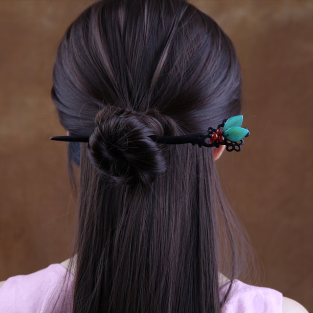 Original handmade ebony hairpin plate, classical hair accessories ...