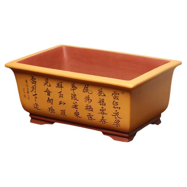 Yixing purple sand bonsai flower pot section mud desktop large small ...