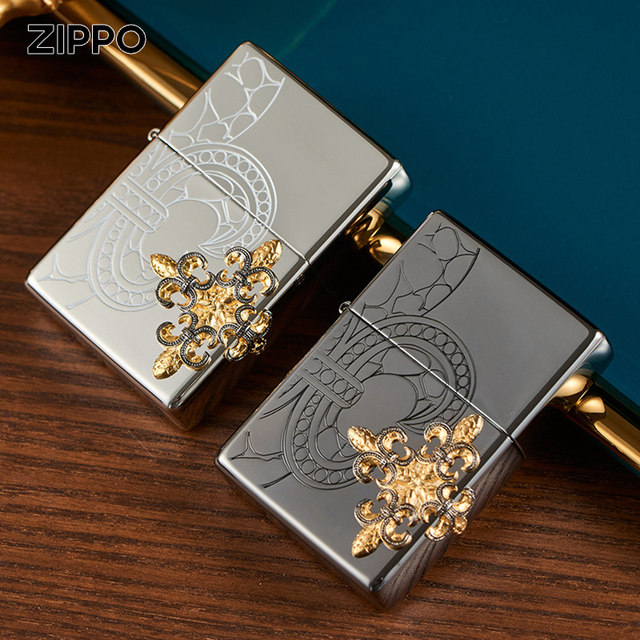 ZIPPO official flagship store Scout flower badge windproof kerosene lighter ZBT-1-41A Korean ...