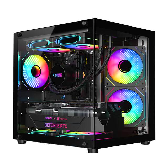 Nine-tailed fox sea view room MINI computer case desktop full-side ...