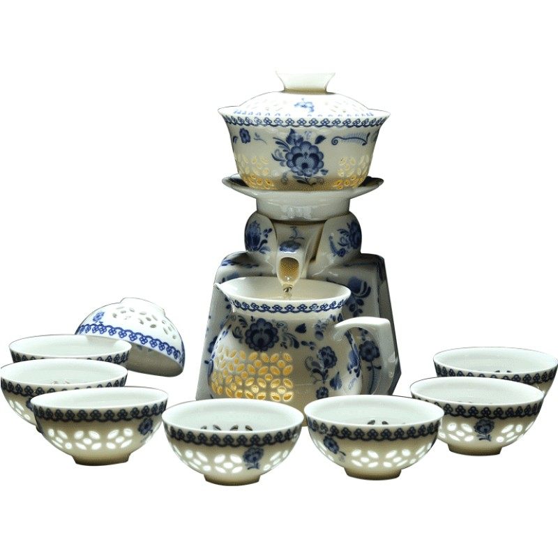 Automatic Lazy Tea Set with 360 Rotating Stone Mill Teapot for ...