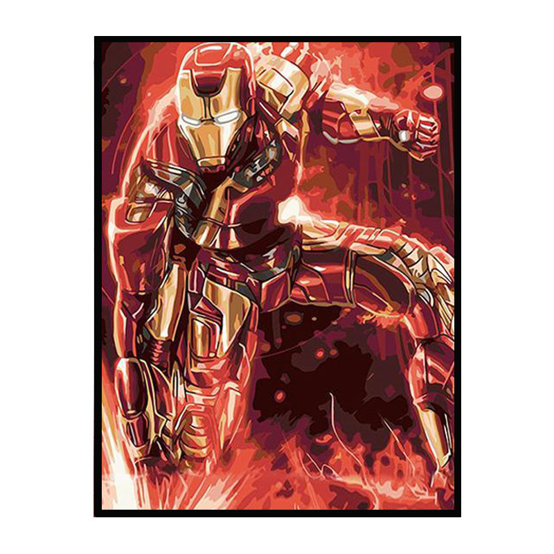 Iron Man Diamond Painting Kit - 5D DIY Cross Stitch Canvas Wall Art