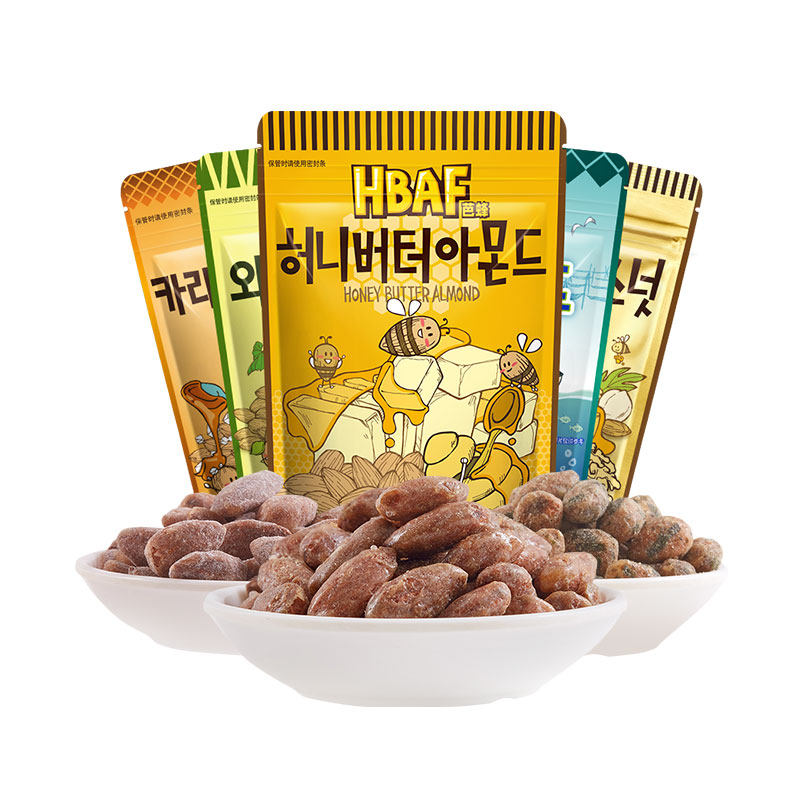 HBAF Honey Butter Almond Snacks - Imported Korean Mustard Flavor Nut Mix