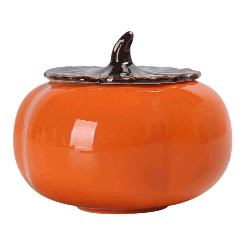 Persimmon Ruyi Ceramic Tea Caddy | Scented Tea Packaging Box