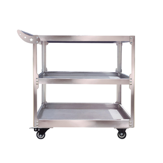 Stainless Steel Three-Layer Trolley for Storage and Utility in ...