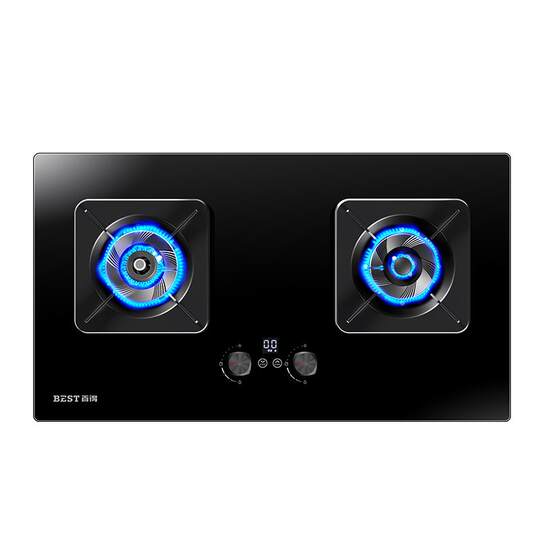 Baide Gas Stove Anti-Dry Burning Bilateral Timing Double Stove QE62