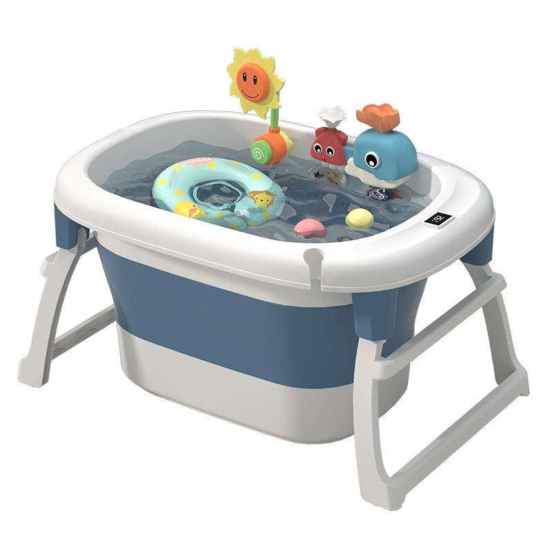 Baby Bath Basin Children's Bath Bucket - Large Folding Sitting and ...
