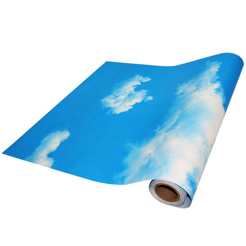 Ceiling Stickers Self-Adhesive Blue Sky and White Clouds Wallpaper ...