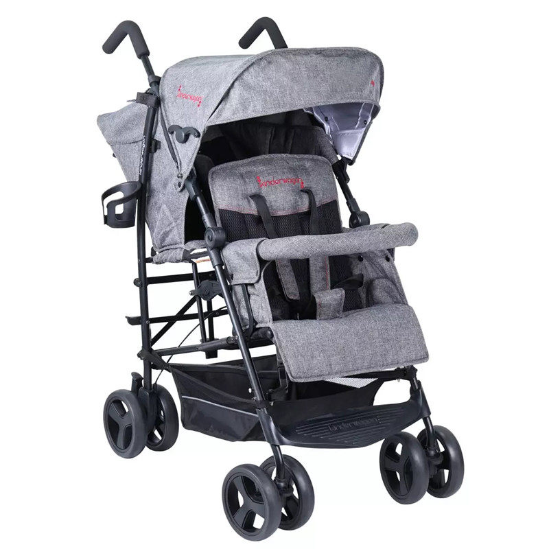 Cochecito Doble Kinderwagon Hop Twin - Ligero y Plegable