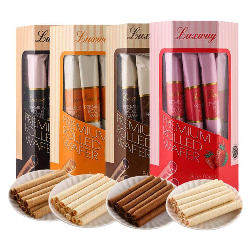 Luxway Imported from Indonesia Heart-Filled Wafer Rolls Egg Rolls ...