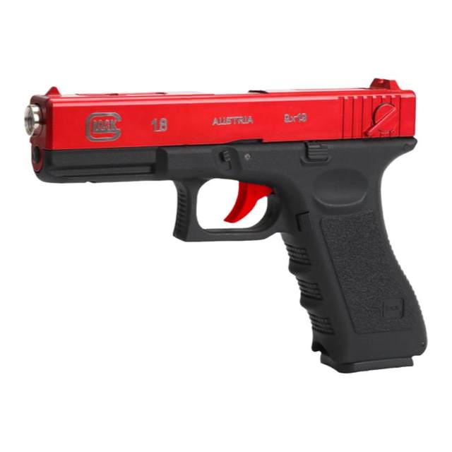 Glock 18 toy gunner pulls down the ammunition supply, hangs empty, and ...
