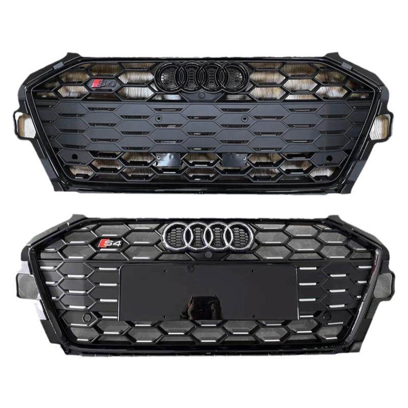 20-23 audi a4l მოდიფიცირებული rs4 honeycomb ცენტრის ბადე s4 წინა ბამპერი სპორტი გარშემორტყმული ...