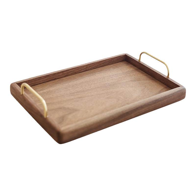 Black Walnut Home Dining Tea Tray Rectangular Breakfast Tray Tea Cup ...