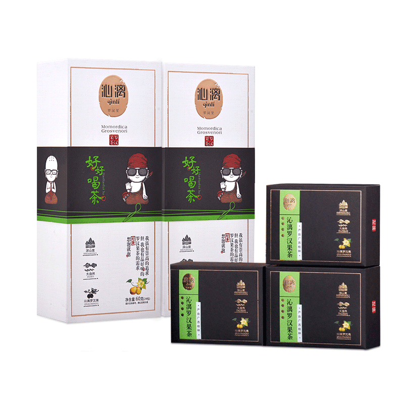 Hộp Quà Trái La Hán Tín Lợi - Túi Trà 60g với Hạt và Lát Cắt