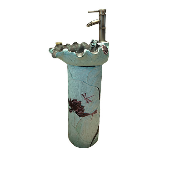 Lavabo de Pared Triangular - Lavabo Artístico para Baño y Patio