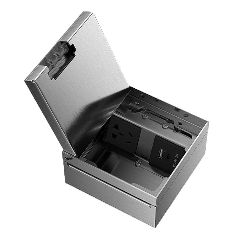 Merlin Gerin Stainless Steel Ultra-Thin Hidden Floor Socket Silver Gold ...