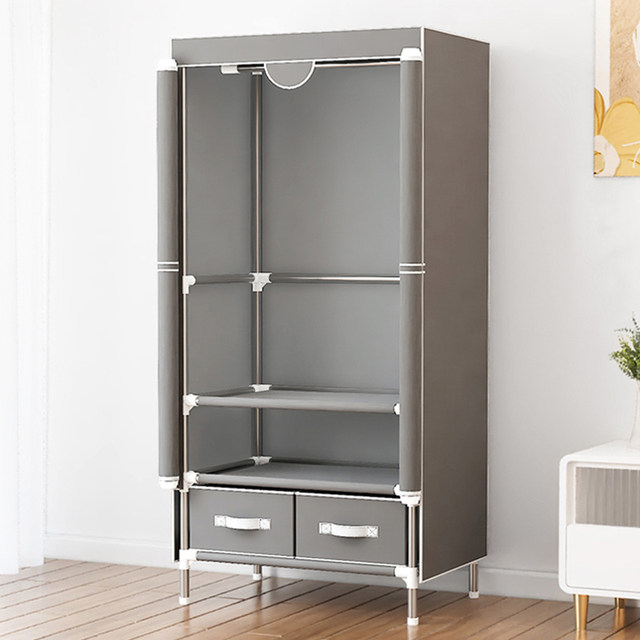Simple wardrobe, durable, dustproof, single cloth wardrobe, rental ...