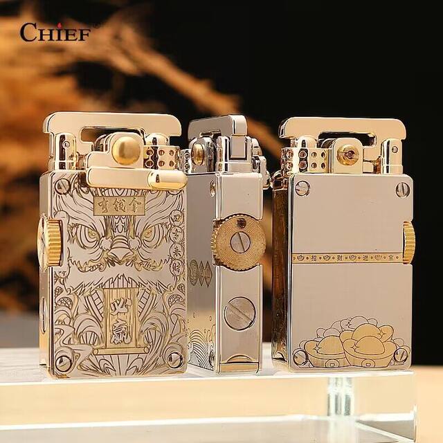 Leader internet celebrity mechanical kerosene lighter creative rocker ...