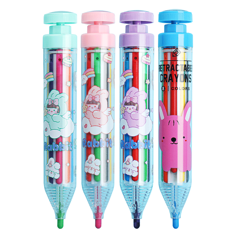 8 -in -1 rotating Crayon Multi -color Press Crayon Multifunctioned ...