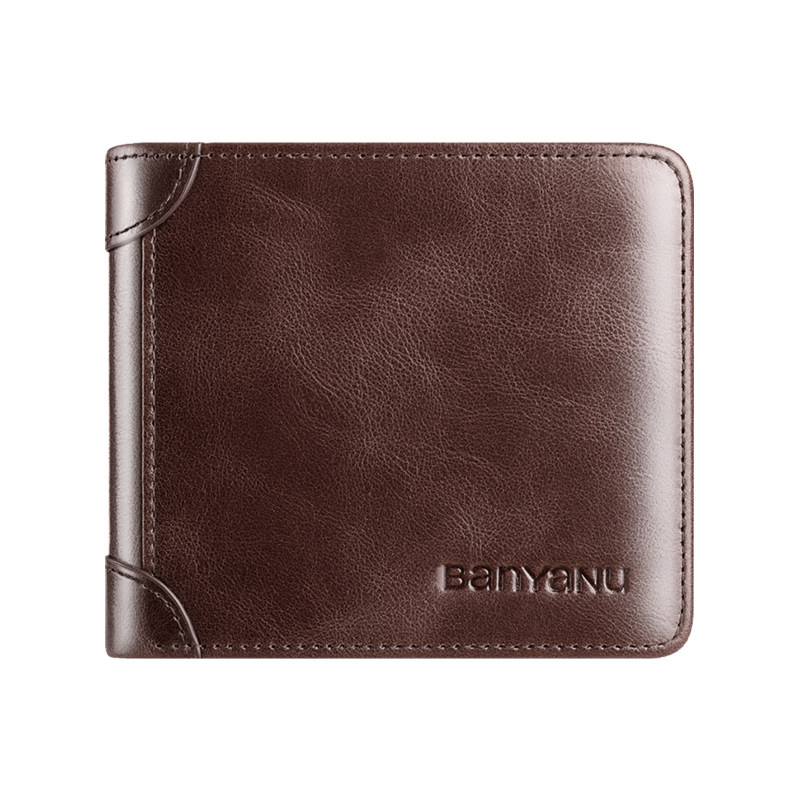 Banyanu Men's Leather Wallet - Compact Cowhide Wallet