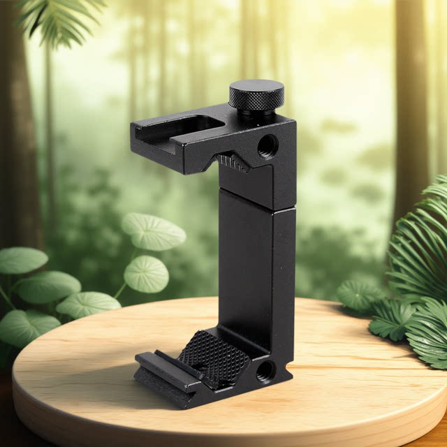 Aluminum alloy mobile phone clip tripod pan-tilt adapter selfie stick ...