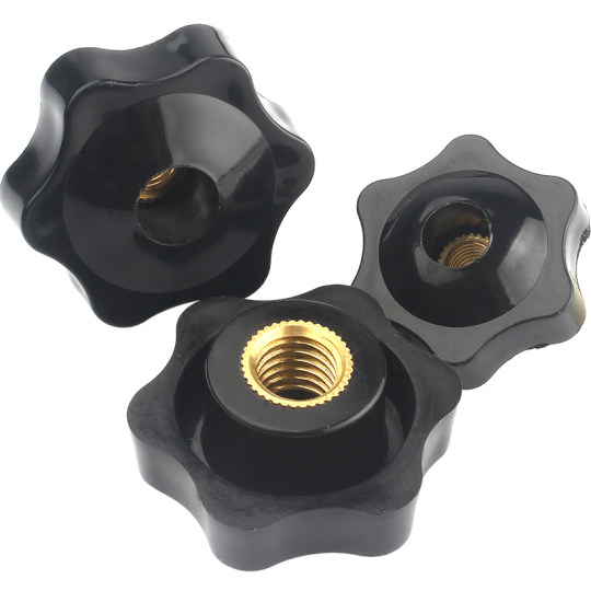 Copper Core Through Hole Six Star Hand Screw Nut Hexagonal Plum Blossom ...