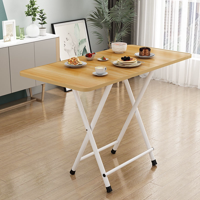 Dining table folding table small apartment economical dining table ...