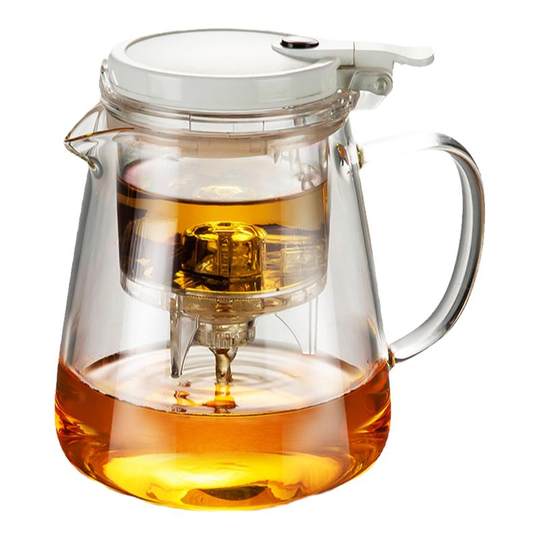 Elegant Glass Teapot with Tea Filter | Office Flower Tea Maker Set
