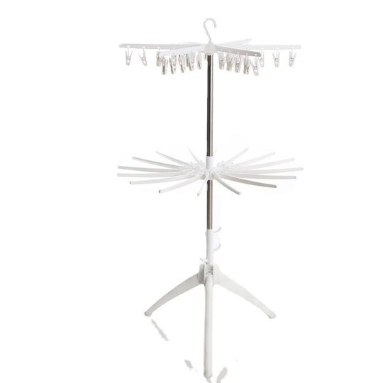 Baby Clothes Drying Rack - Multi-Layer Folding Diaper Drying Rod for ...