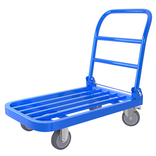 Steel Plate Trolley - Silent Folding Four-Wheel Warehouse Truck with ...
