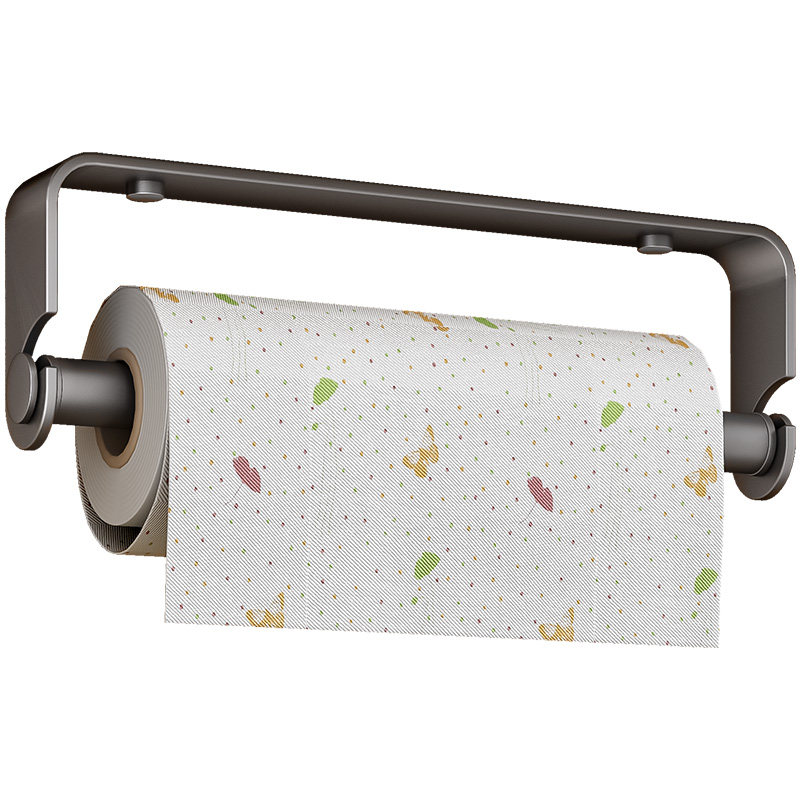 Kitchen Paper Towel Rack, Punch-Free Cabinet Paper Rack, Plastic Wrap ...