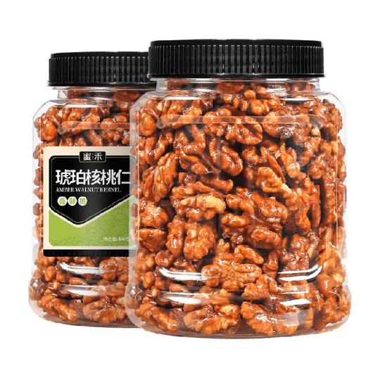 Honey Wo Xinjiang Honey Amber Walnut Kernels 500g Canned Nuts