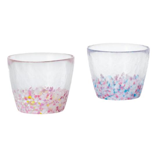 Tsugaru Handmade Glass Cup - Cherry Blossom Sake/Tea Cup - 101-200ml