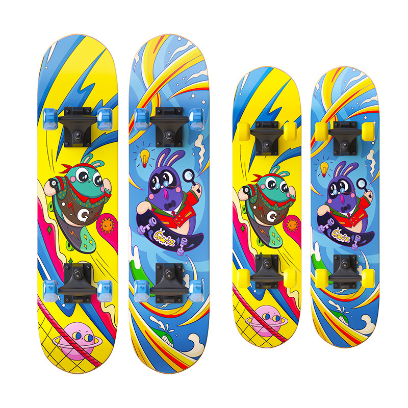 Gwiz Children's Four-Wheel Skateboard - Double Rocker for Teens