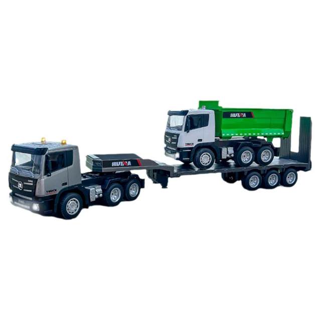 Large remote control trailer truck children's flatbed transport car ...