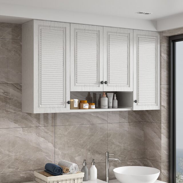 Customized balcony sunscreen cabinet aluminum alloy wall hanging wall ...