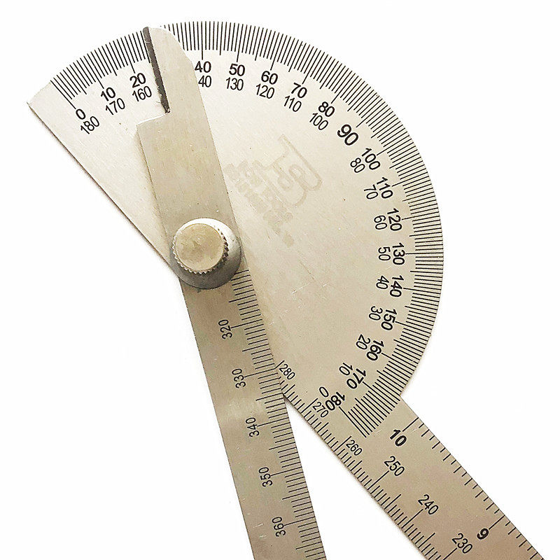 Persian Angle Ruler Stainless Steel Protractor - 360-Degree Rotating ...