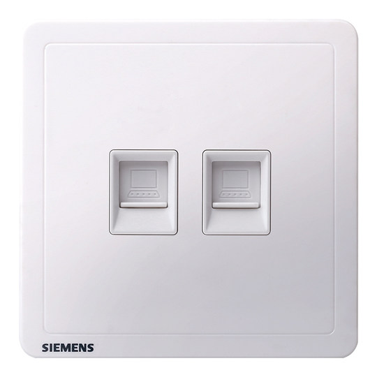 Siemens Switch Socket Panel: Elegant White Dual Computer Wall Socket ...