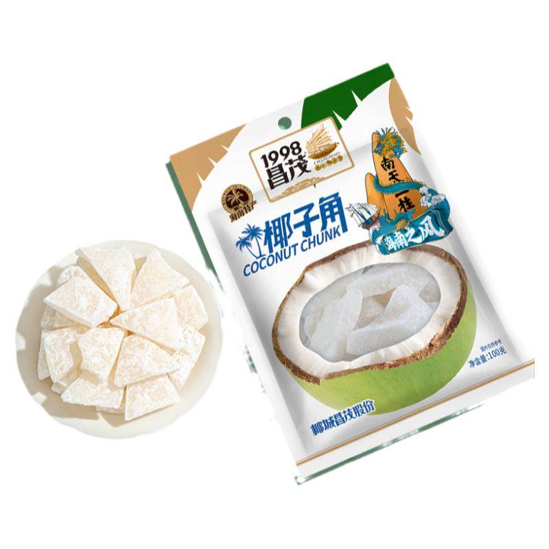 Changmao Hainan Coconut Corner - 3 x 100g - 乾燥ココナッツミートスナック