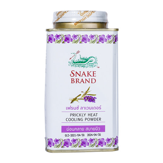 Thai Snake Brand Talcum Powder for Prickly Heat Relief and Antiperspirant