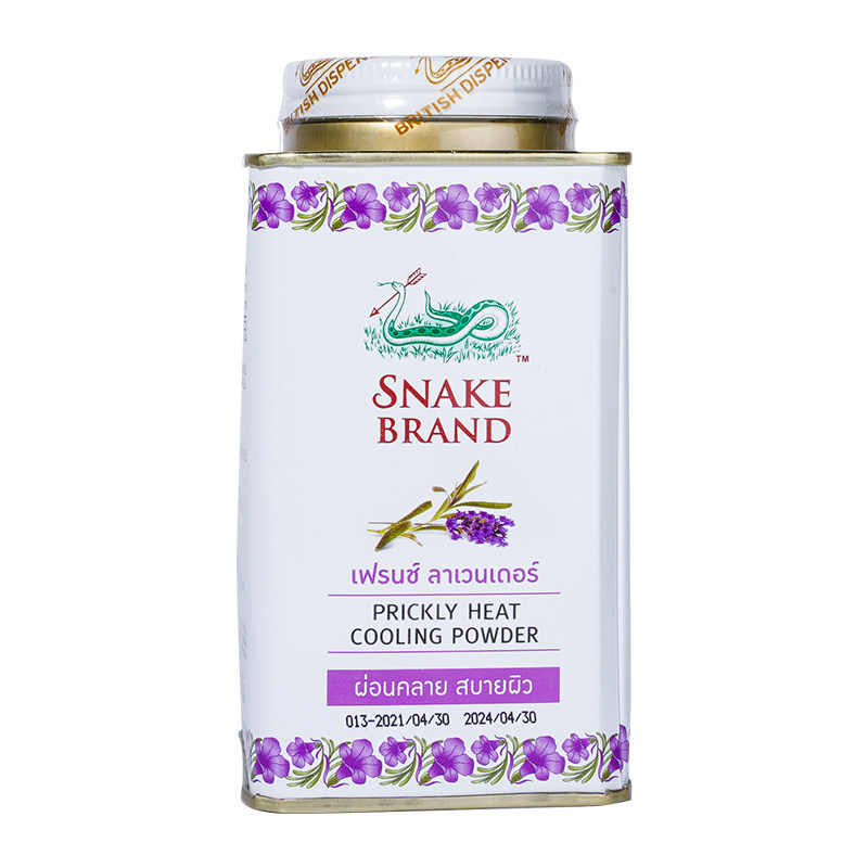 Thai Snake Brand Talcum Powder for Prickly Heat Relief and Antiperspirant