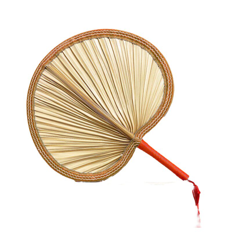 Old-Fashioned Cattail Leaf Fan - Summer Hand-Cranked Bamboo Fan for ...