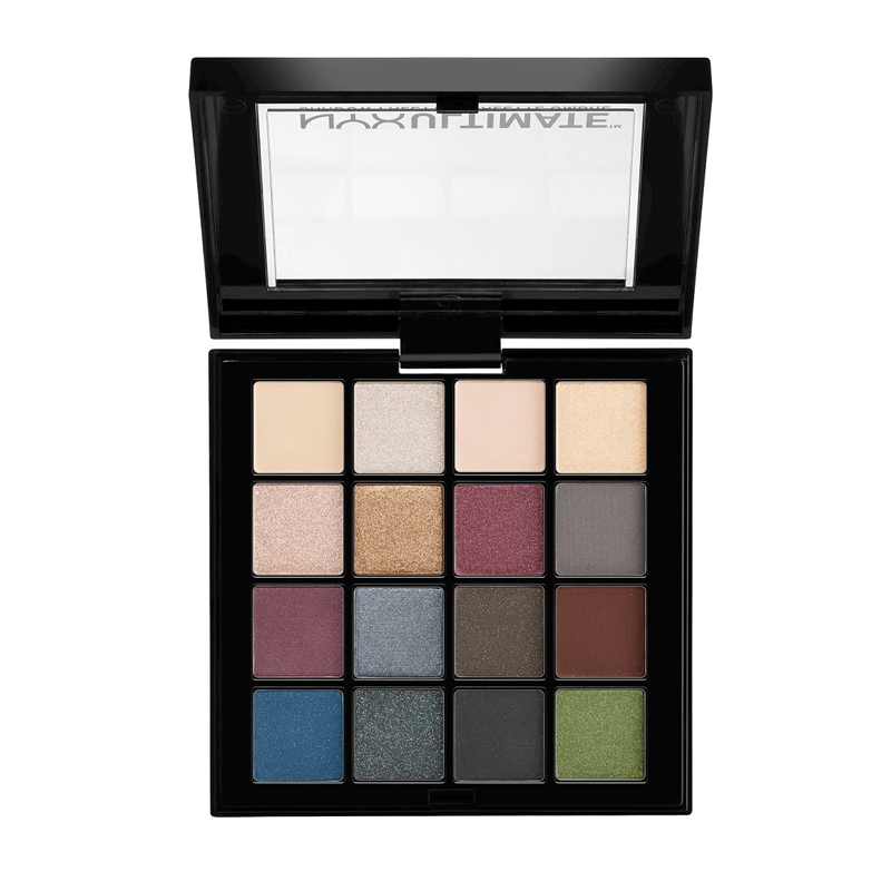 NYX 16-Color Eyeshadow Palette - Matte, Earth & Fairy - High Sugar Spot