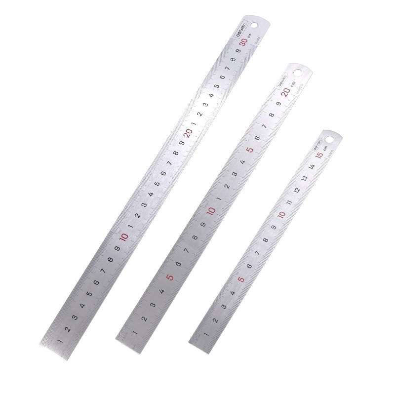 Deli Stainless Steel Ruler - 15cm & 30cm - Model DL8015
