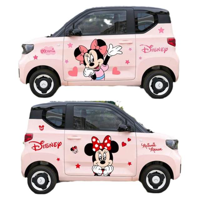 Wuling Hongguang mini car sticker miniev macaron modified Mickey Mouse ...