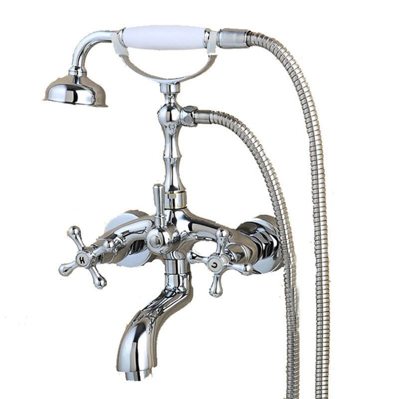 European Style Copper Bathtub Faucet with Shower - Hot and Cold Water ...